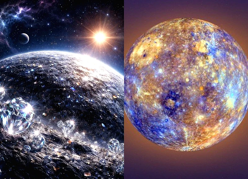 The planet has a massive diamond mine 15km thick, and it takes 5 hours ...